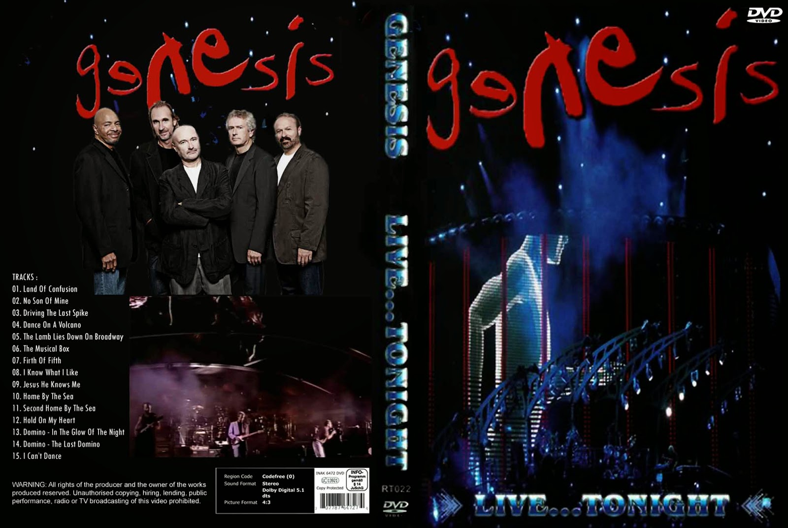 YOUDISCOLL: Genesis - Live Tonight 1998 [2011]
